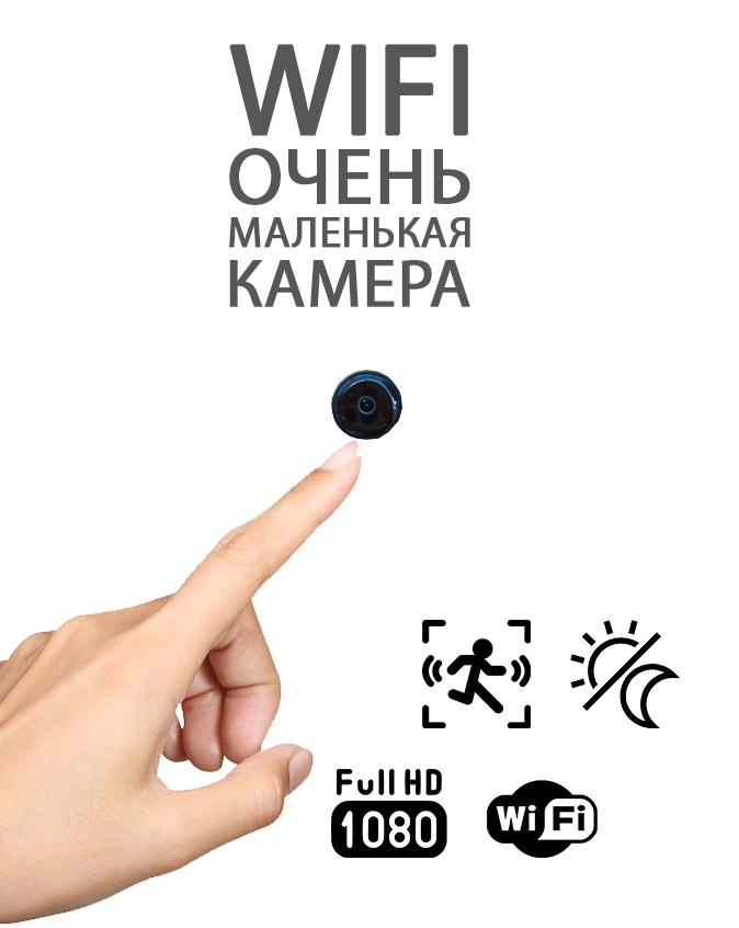 Миниатюрная Wi-FI камера видеонаблюдения
