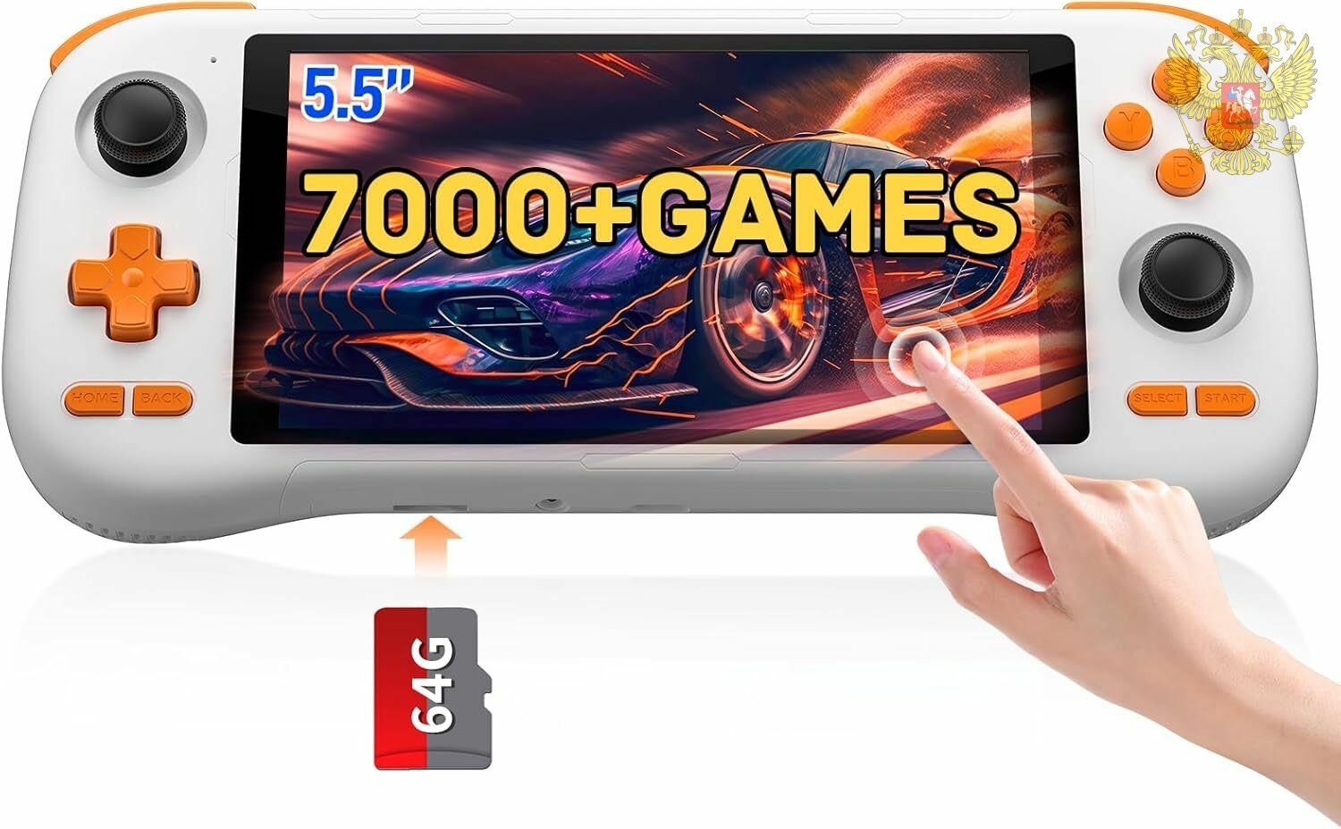 Портативная игровая консоль Kinhank K56 поддерживает более 7000 игр, работает под управлением Android 14.0, имеет 5,5-дюймовый сенсорный IPS-экран, поддерживает сети 2.4G/5G и оснащена Bluetooth 5.0.