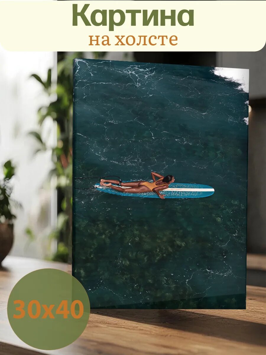 Картина 30х40 Серфинг Surfing Эстетика Волны Спорт Море