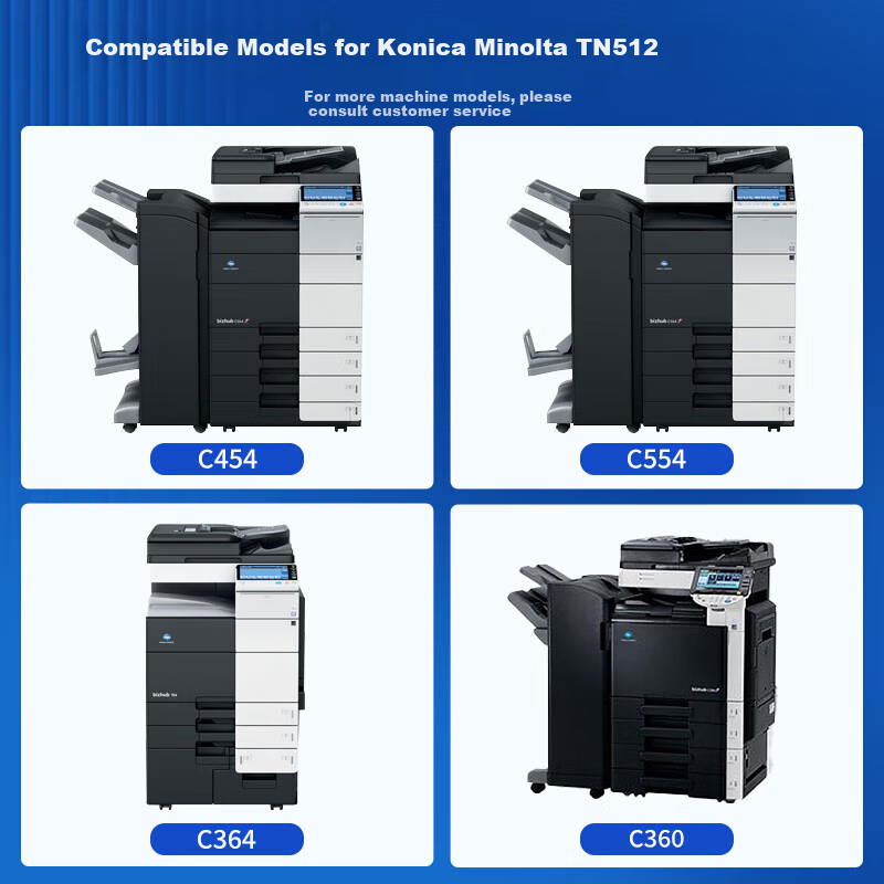 Картридж ZHIYIN TN512 высокой емкости черного цвета для принтеров Konica Minolta Цвет：Черная картридж TN512, высокая