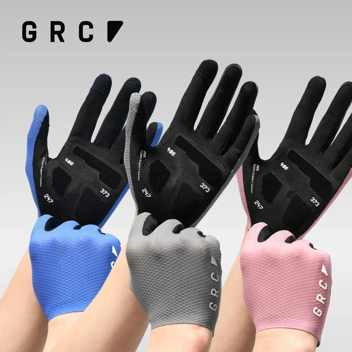 Черные велоперчатки GRC TECH XL — фото 1