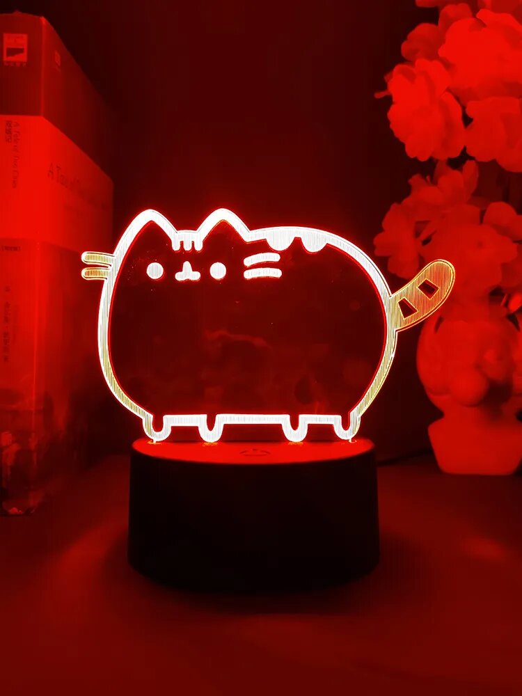 3D Ночник Акриловая фигурка Кот Пушин