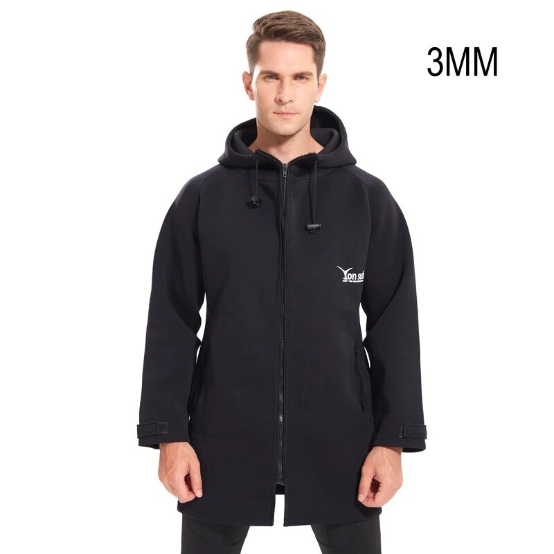Неопреновая куртка для дайвинга 3 мм M165-170cm55-65kg, черный
