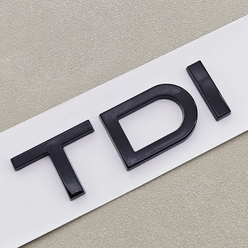 3D-эмблема Из АБС-пластика Для Автомобилей 1.9 2.0 3.0 TDI, Наклейка На Крыло И Крышку TDI Black