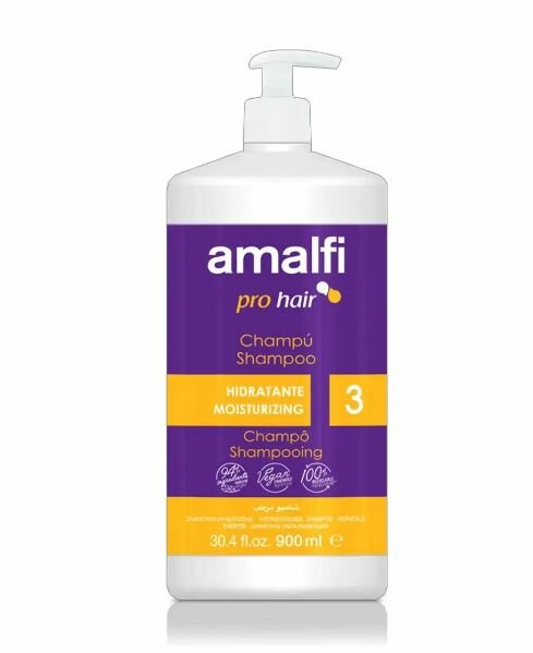 AMALFI шампунь Профессиональный Увлажняющий "Moisturizing", для всех типов волос с дозатором 900мл