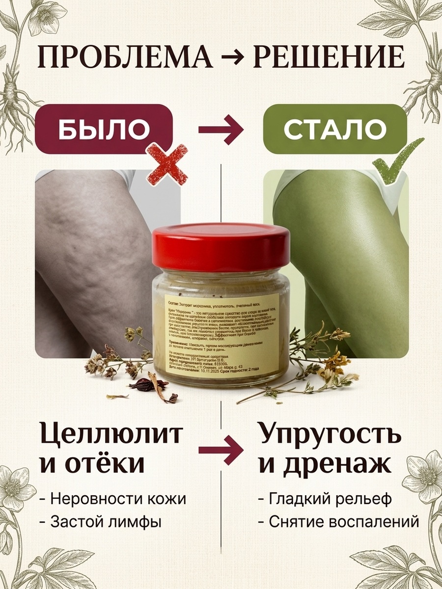 От целлюлита и воспалений мазь "Морозник" 80 мл