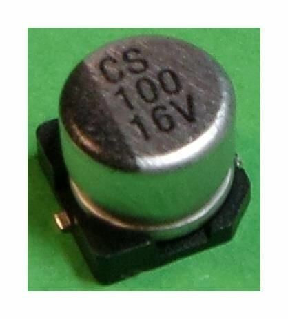 100 мкф 16в d6,3h5,5 чип конденсатор SMD
