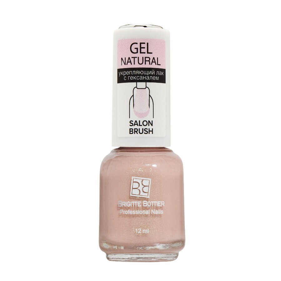 Brigitte Bottier, укрепляющий лак для ногтей GEL NATURAL тон 10, 12 мл