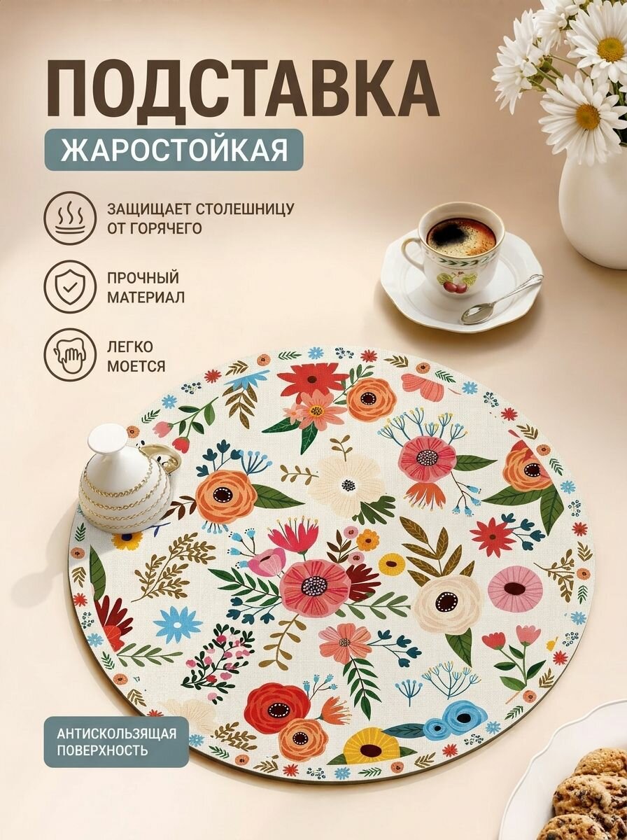 Коврик для сушки посуды, 20 см х 20 см , 1 шт