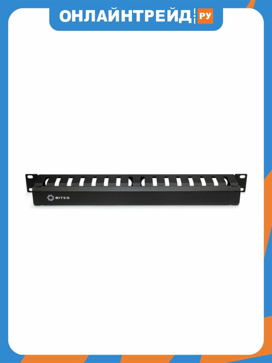 Панель-органайзер кабеля 5BITES CM-101B гребенка / крышка / 1U / 19" / BLACK