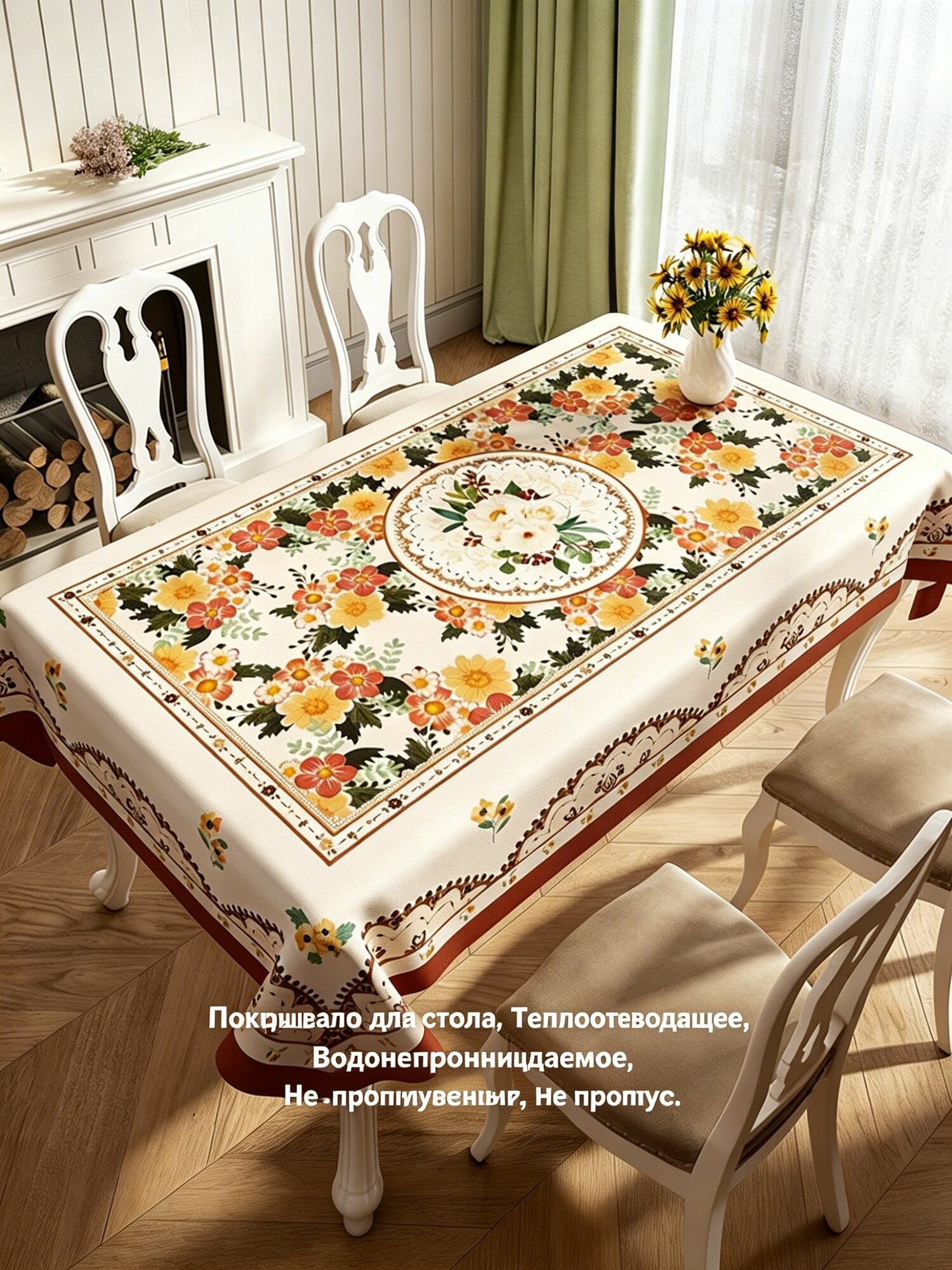 Скатерть Полиэстер с ПВХ покрытием 60x90см