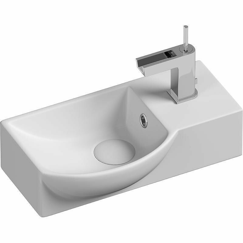 Раковина Ceramicanova Element 40 L CN6039L Белая, санфарфор, подвесная