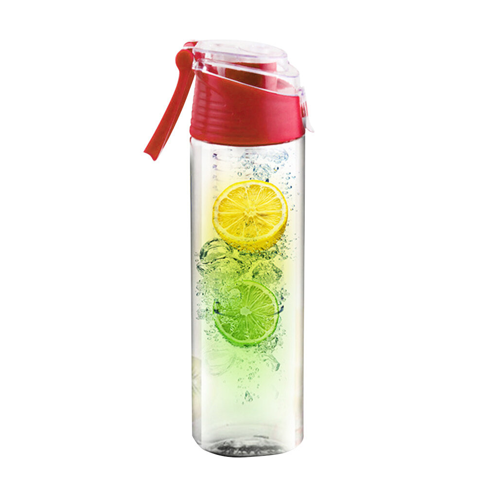 Фруктовая Бутылка С Инфузором Для Воды 800ML Идеальная Для Спорта И Путешествий Цвет Красный Размер 24.50X7.00X7.00CM