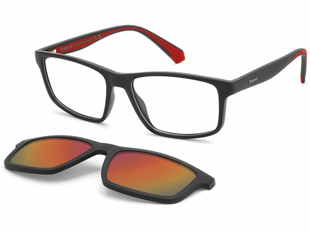 Оправа Polaroid PLD D622/C BLX, тип оправы ободковая, материал оправы пластик, пол мужские, форма оправы прямоугольная