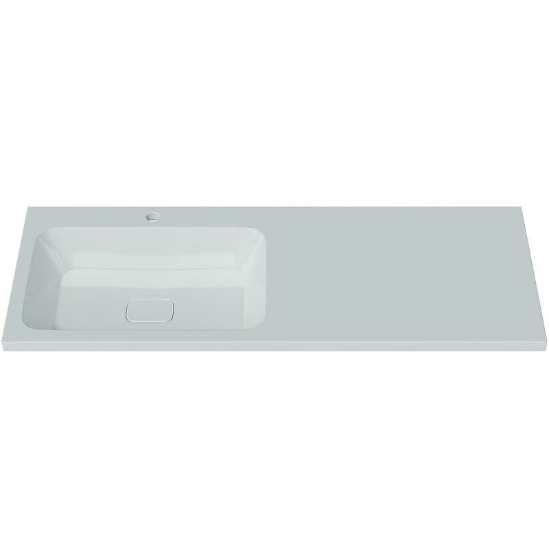Раковина Madera Kamilla 130 L 4627173210591 Белая, искусственный мрамор, на стиральную машину