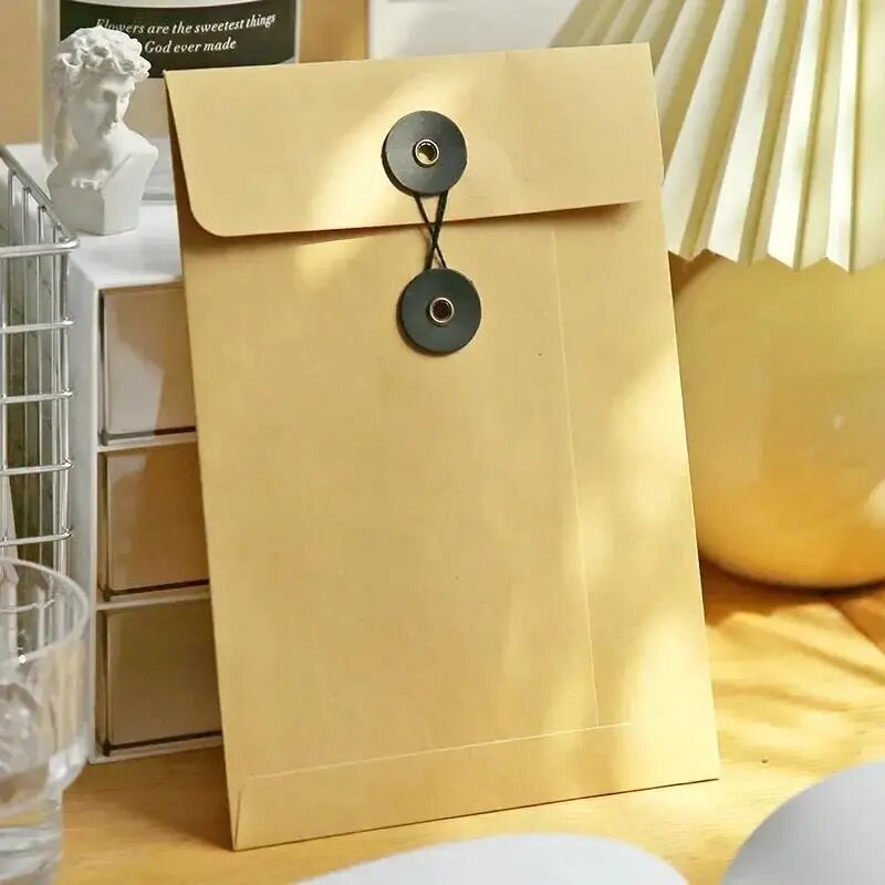 Винтажный конверт из крафт-бумаги Yellow
