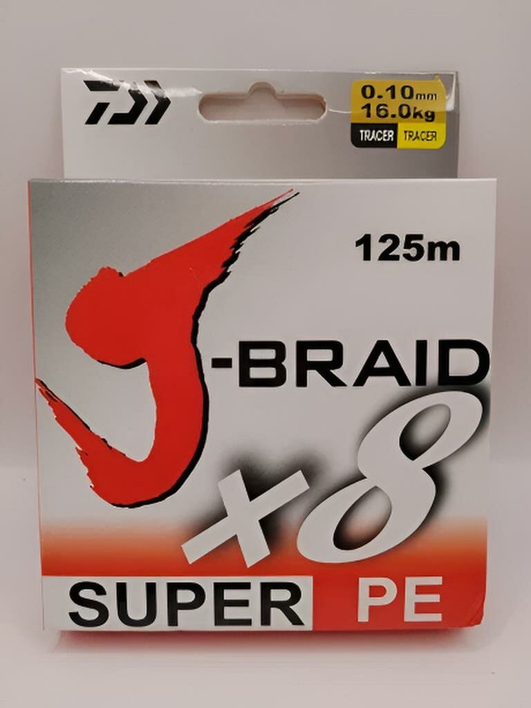 Шнур плетеный Daiwa J-Braid X8 0.10 мм, 125 м, темно-зеленый, высокая прочность, износостойкость, низкая растяжимость