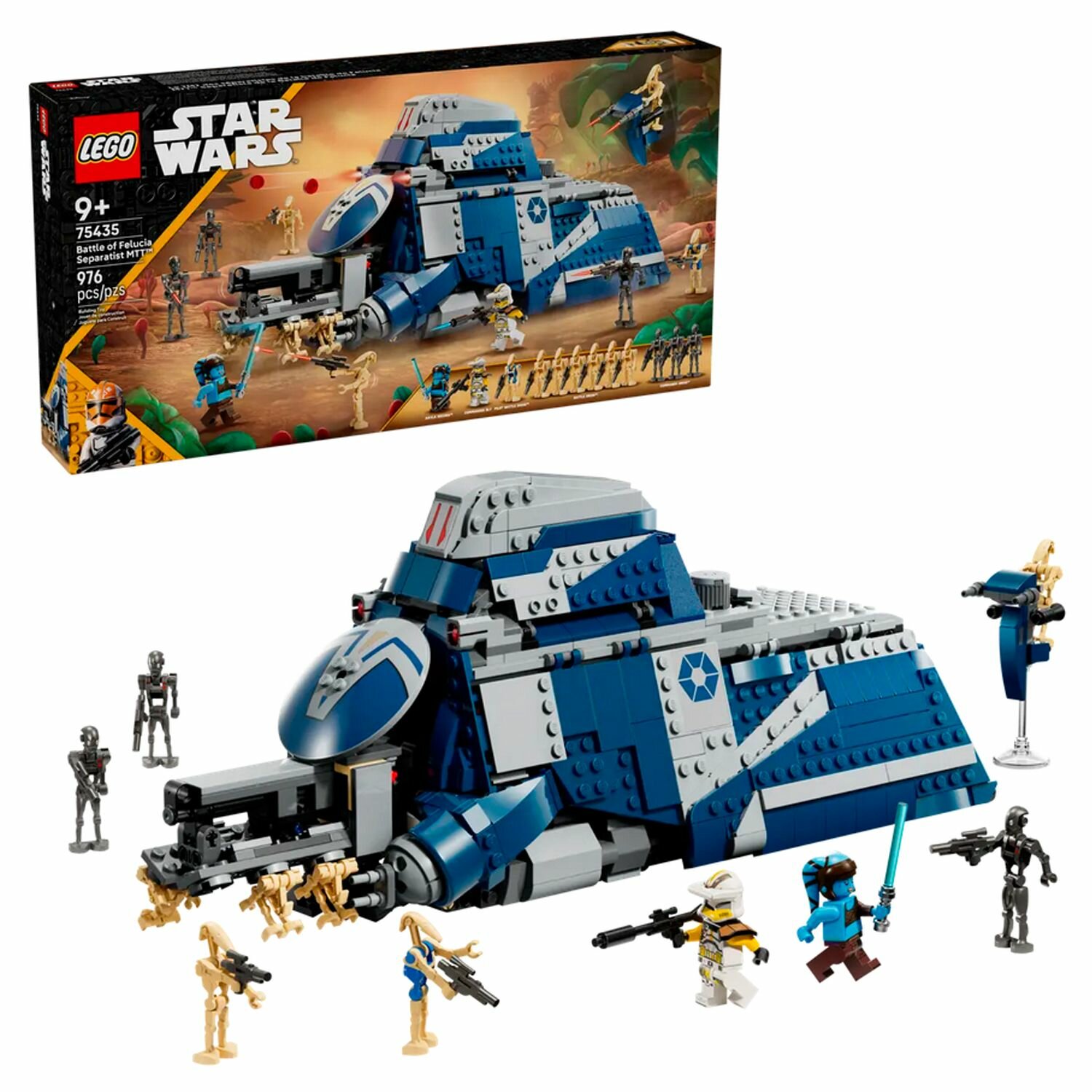 Конструктор детский LEGO Star Wars Битва за Фелуцию - Транспортный корабль МТТ, 976 деталей, возраст 9+, 75435