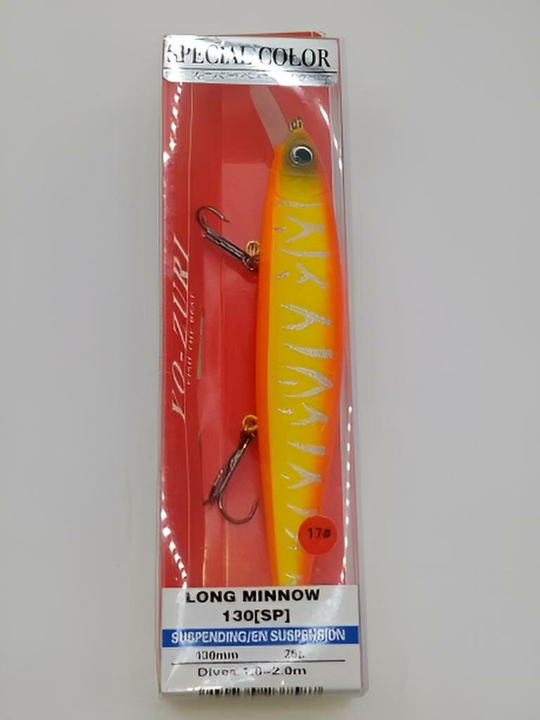 Воблер Yo-Zuri 130mm 25g long minnow, suspending, заглубление 1.0-2.0м