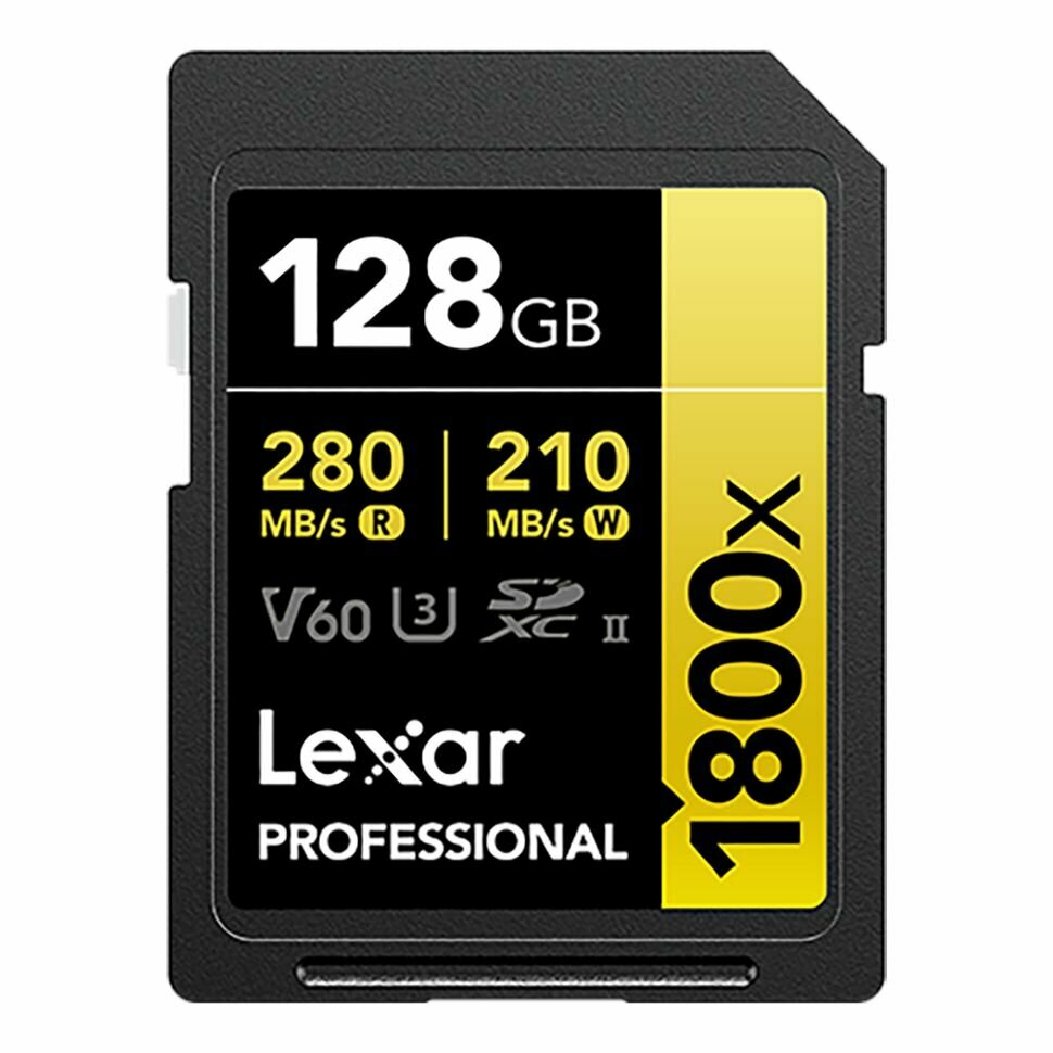 Карта памяти Lexar Professional 1800x SDXC UHS-II 128 Гб