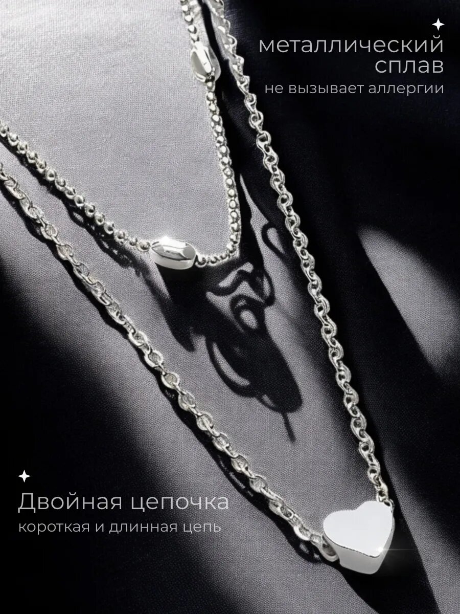 Колье Daniele Riccardi, длина 44 см, серебро — фото 1