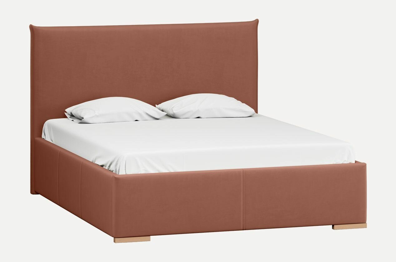 Кровать 160х200 двуспальная Divan.ru Слипсон Велюр Терракотовый, 212х171х121 см