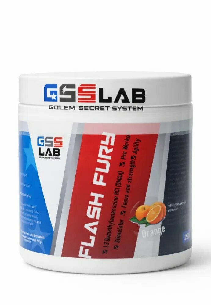 Предтренировочный комплекс GSS Lab Flash Fury (250 гр) (апельсин)