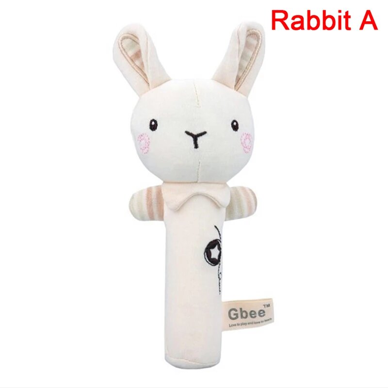 Плюшевая погремушка-кролик Rabbit A, белый