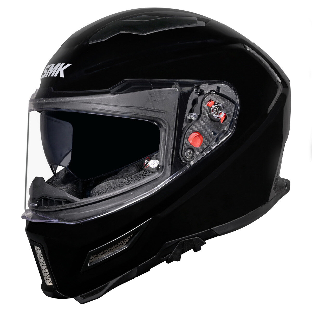 SMK Мотошлем Agnar, цвет Черный Black GL200, Размер L