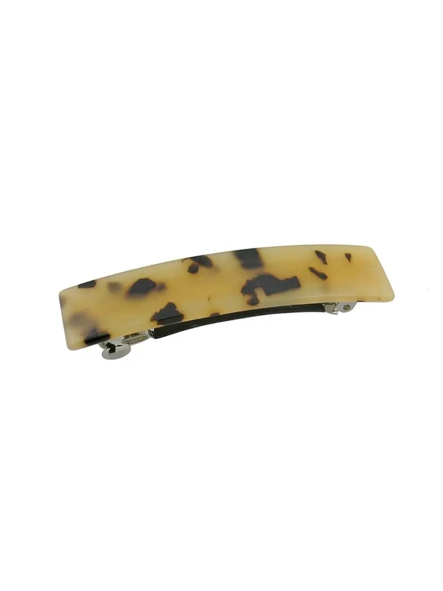 Заколка Magie Accessoires, женская, автомат, бежево-коричневая, пластик