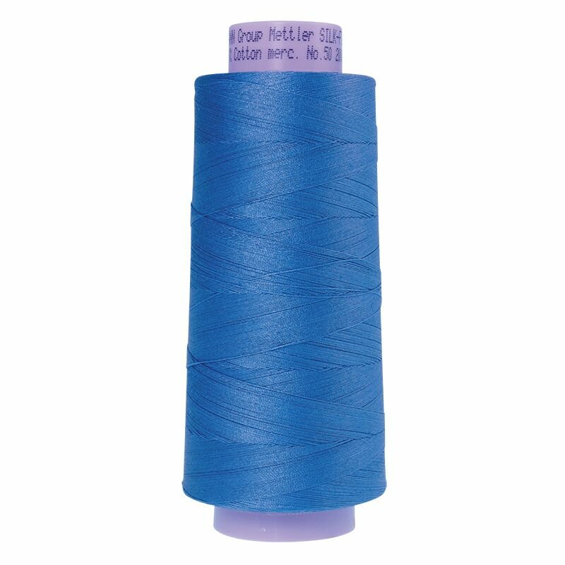 Нить для машинного квилтинга METTLER "Silk Finish", Cotton 50, 1829 м, цвет 1464, Tufts Blue