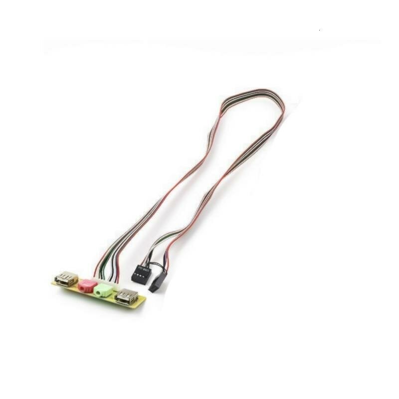 Передняя панель корпуса с 2 портами USB 2.0 и 3,5 мм, Длина тарелки 7,8 см