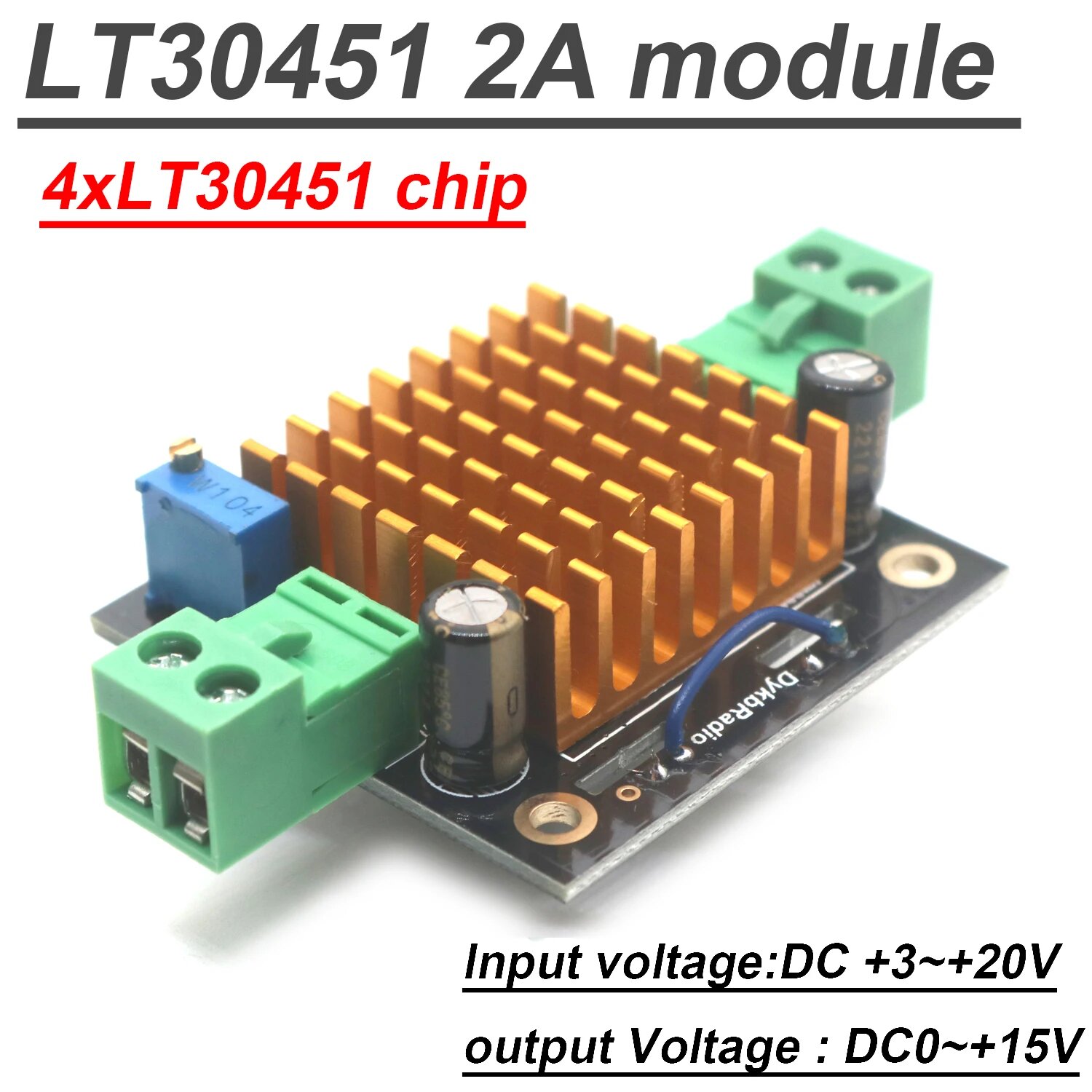 LT3045 2A Одиночный источник питания Малошумящий линейный регулятор напряжения Мощность RF Модуль мощности Усилитель радиолюбителя Аудио АЦП RF Схема