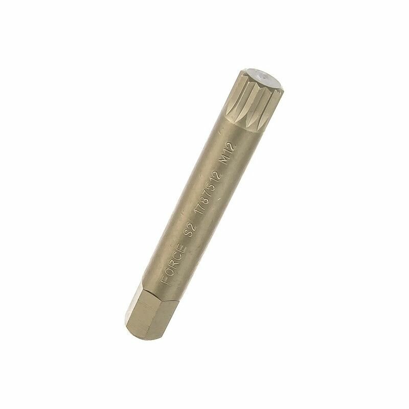 Бита 10 мм Spline M12 длина 75 мм, Force 1787512