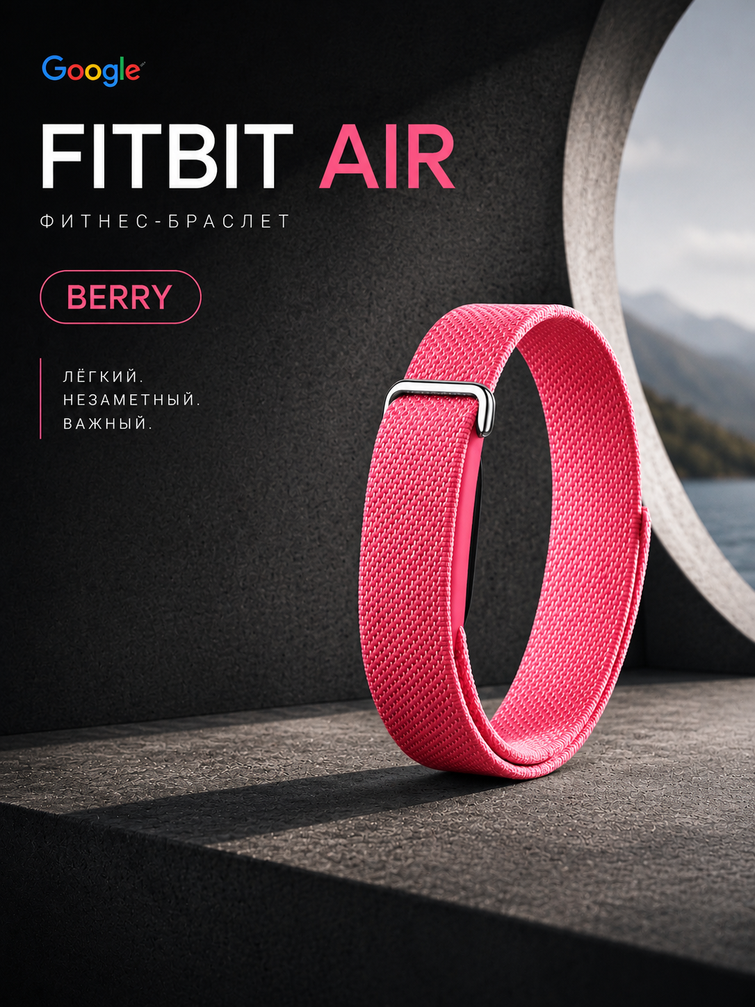 Фитнес-браслет Google Fitbit Air, цвет - Berry (pink, розовый)