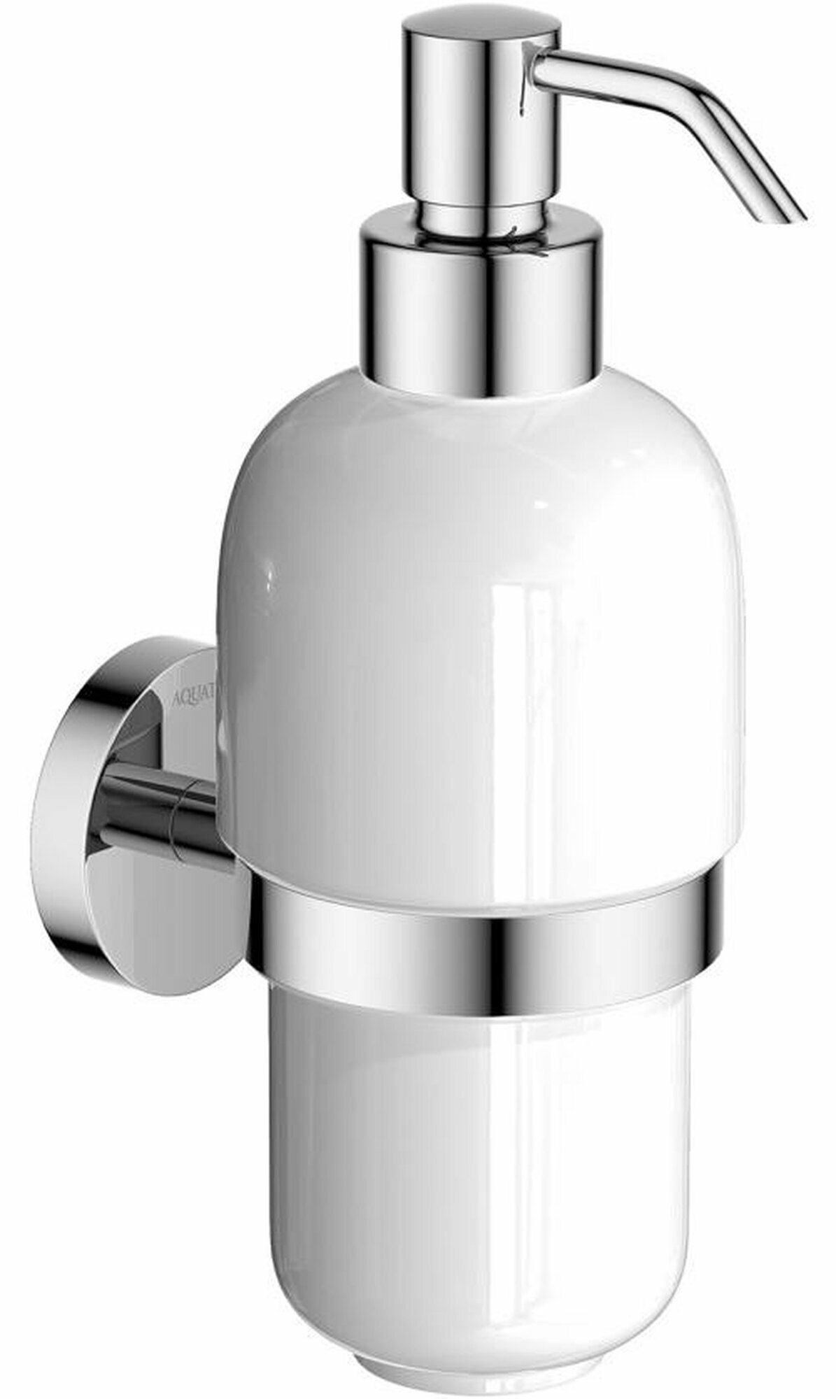 Дозатор для мыла Aquatek "Бетта хром" AQ4605CR, латунь, керамика, 300мл