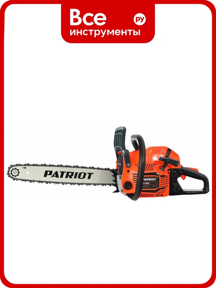 Бензопила PATRIOT PT 4518, 2.9 л. с, антивибрационная система, оранжевая