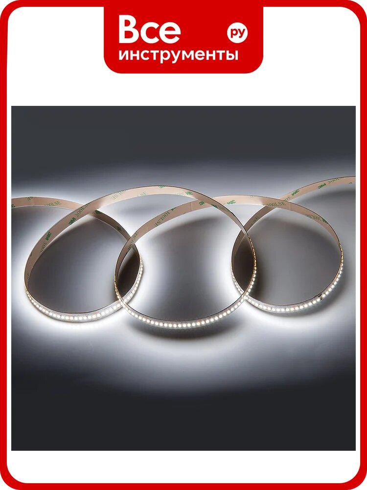 Лента светодиодная General Lighting Systems GLS-2216-300-25-24-IP20-PRM-6, 5 метров, 25Вт/м, 24В, SMD2216, 10мм, 300диодов/м, 16Лм/чип, IP20, 6500К - холодный белый, 502840