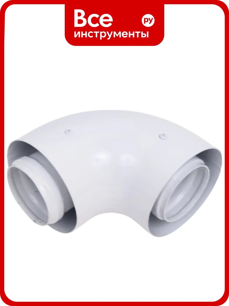 Коаксиальный отвод KRATS 60/100 K-01 с подключением 60/100, из нержавеющей стали, угол 90°, элемент для труб