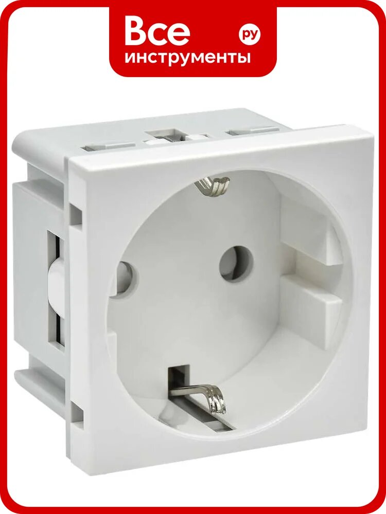 Розетка IEK PRIMER РКС-20-30-П-К з/к з/ш в/з, белый PR-KK40D-RSZH-2-2-K01