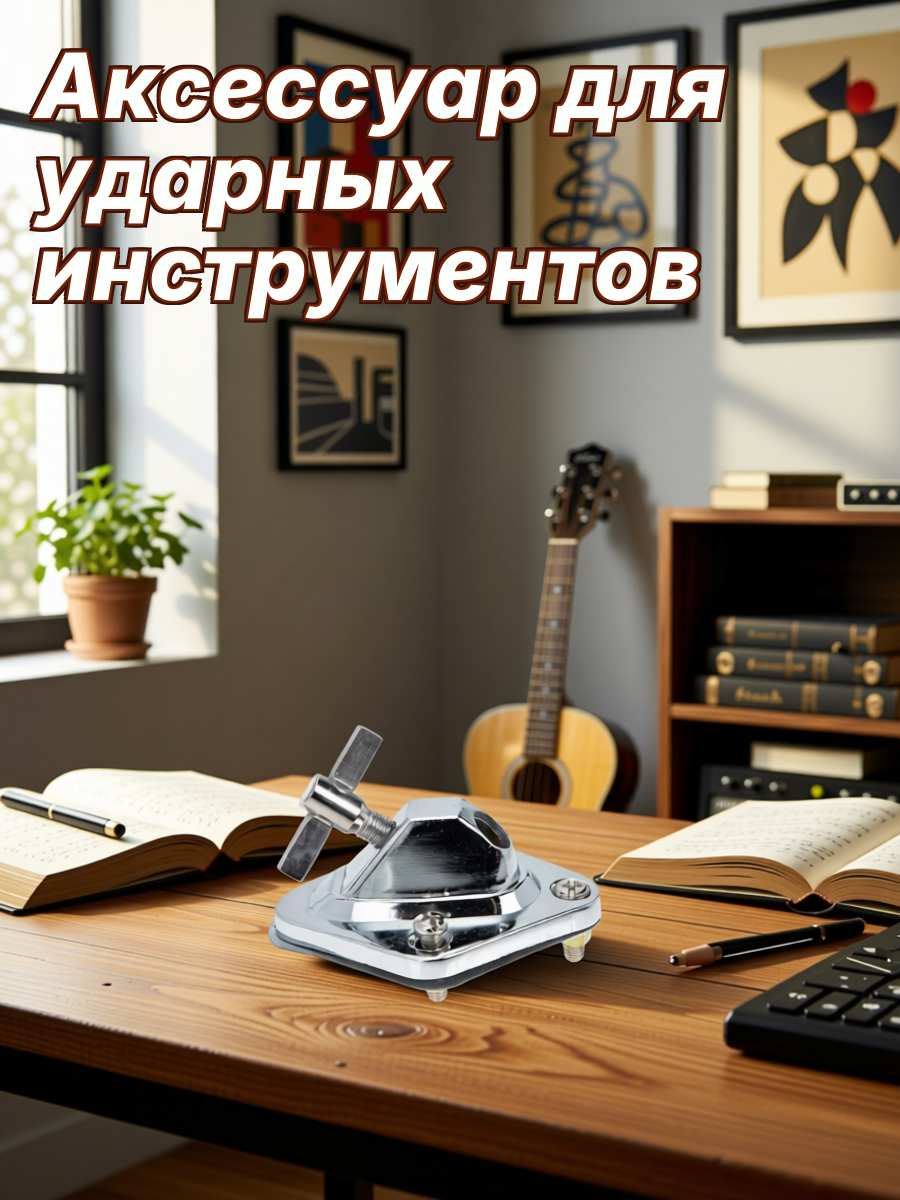 Опора под бас с антискользящим дном, стабильность при игре, размер 8.00x6.20x4.20 см