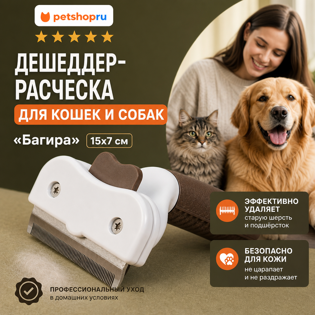 Фурминатор для вычесывания подшерстка кошек, профессиональный уход, удаление подшерстка