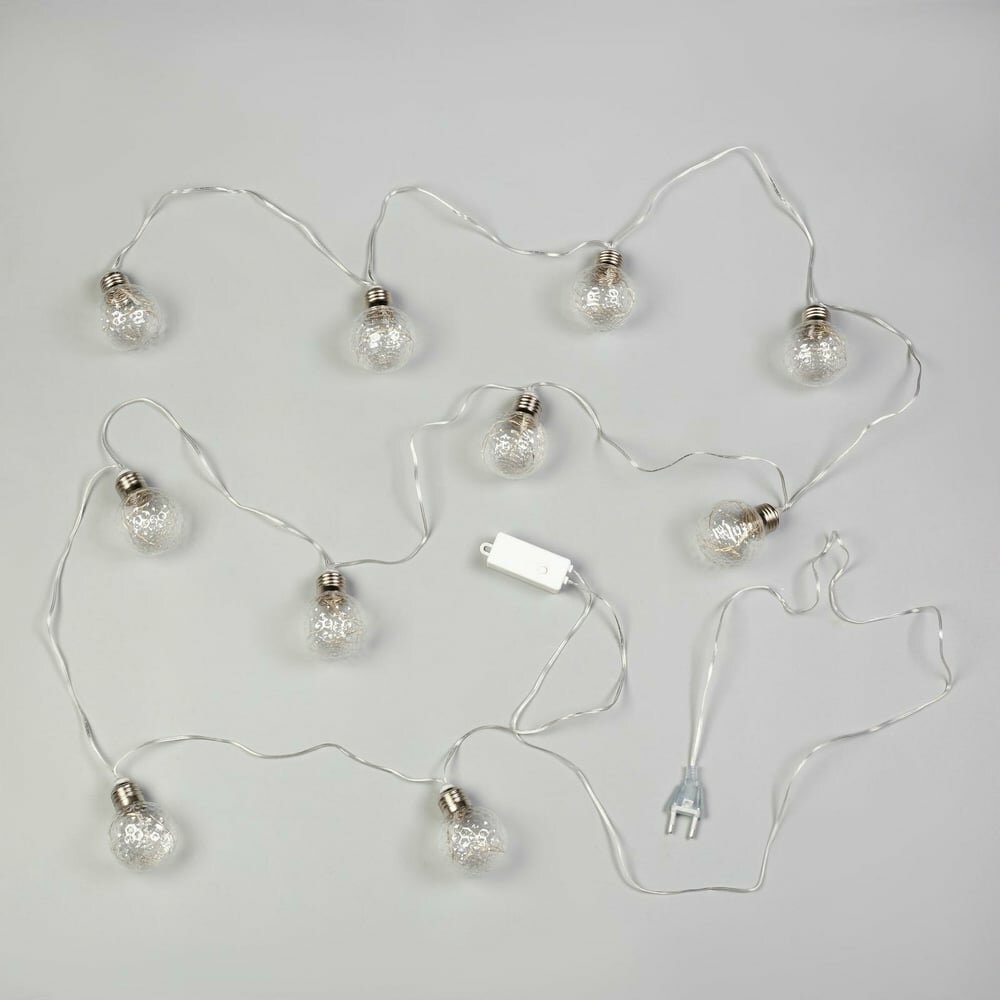 Нить Luazon ROSA 3 м, с насадками Лампочки шары 5 см, IP20, Н. С. LED-80-12V, 8 режимов, мульти 6929864 — фото 1