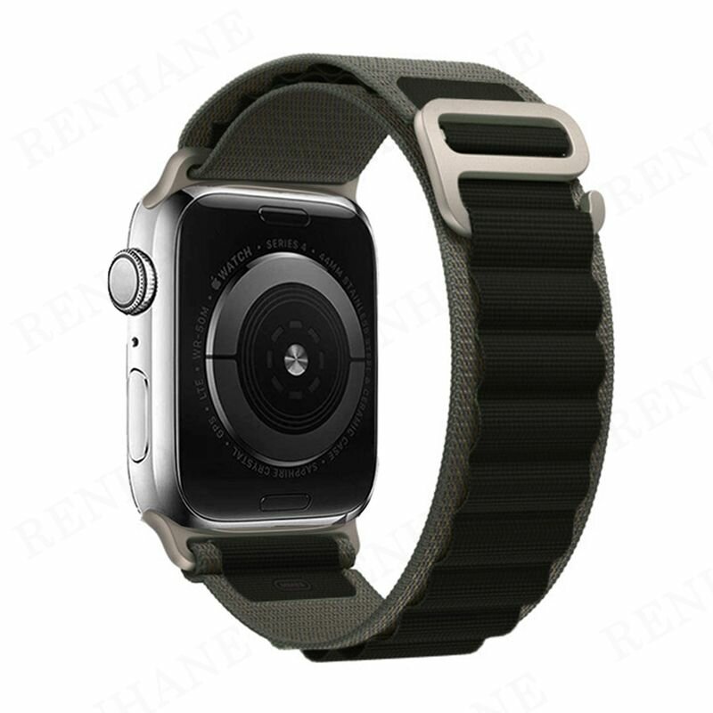 Тканевый ремешок для смарт-часов Apple Watch Series 1-10 , SE , Ultra и Ultra 2 42mm , 44mm , 45mm , 49mm ; Нейлоновый браслет для умных часов Эпл Вотч