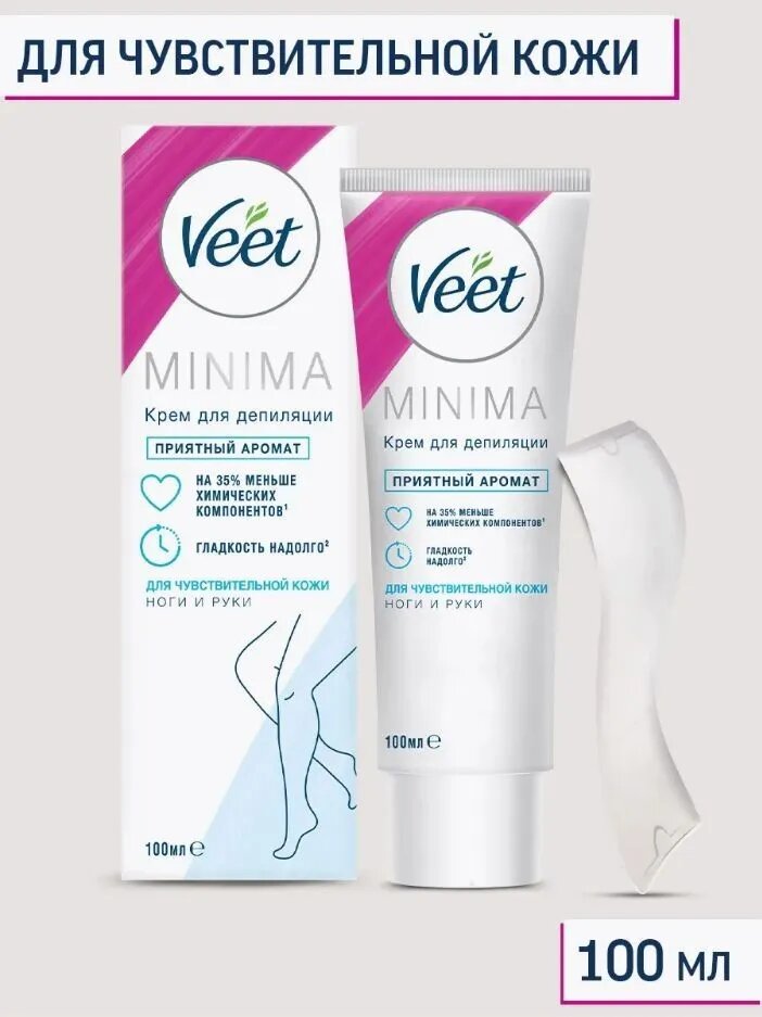 Veet MINIMA, крем для депиляции для чувствительной кожи, 100 мл