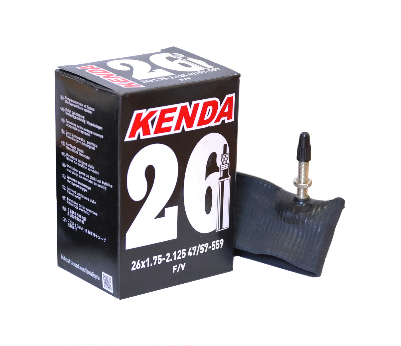 Камера для велосипеда 26x1,75-2,125 спорт 32мм ниппель вело KENDA