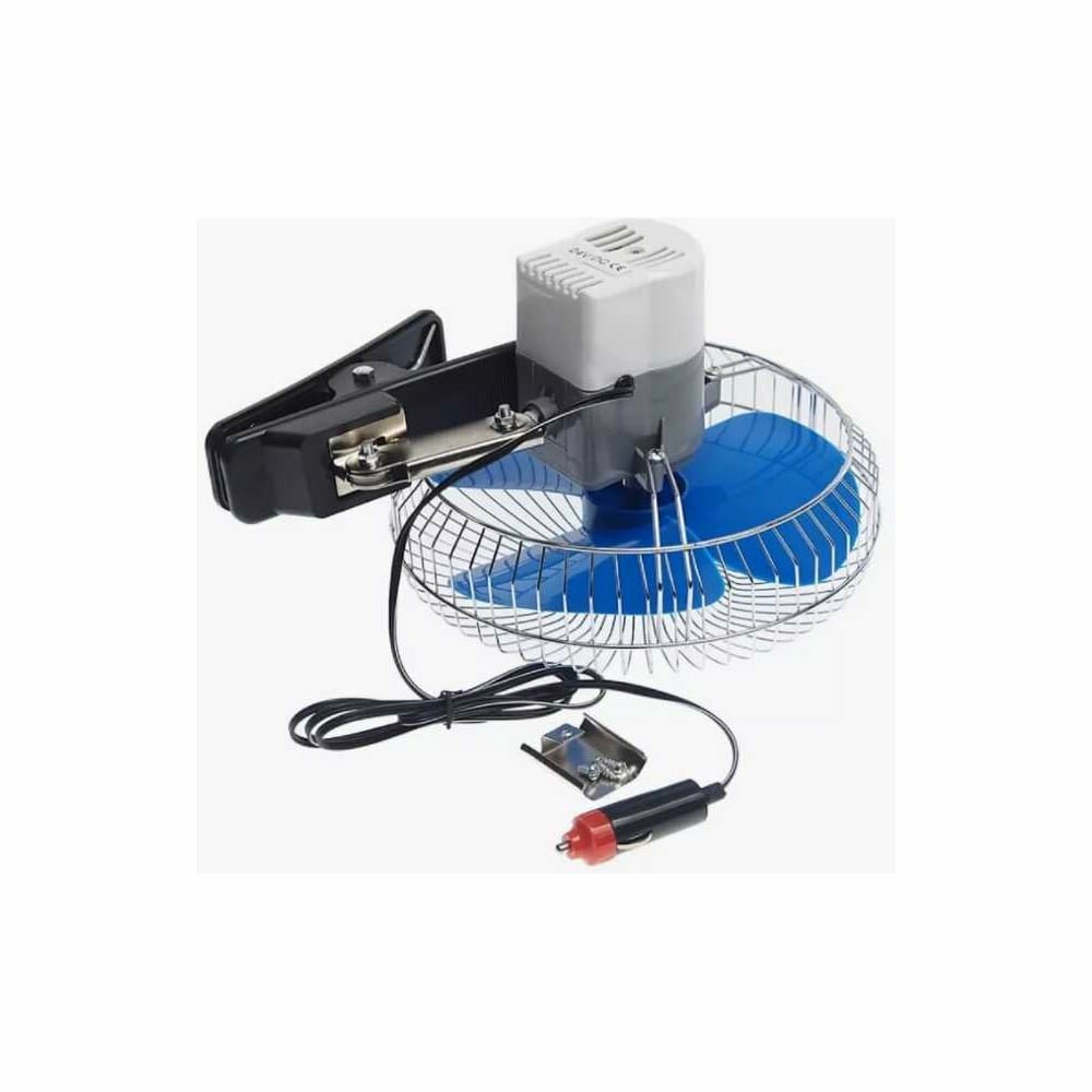 Вентилятор Megapower M-503C 21см 8 с решеткой металл на прищепке 24V Megapower M-503C-24 827019 — фото 1