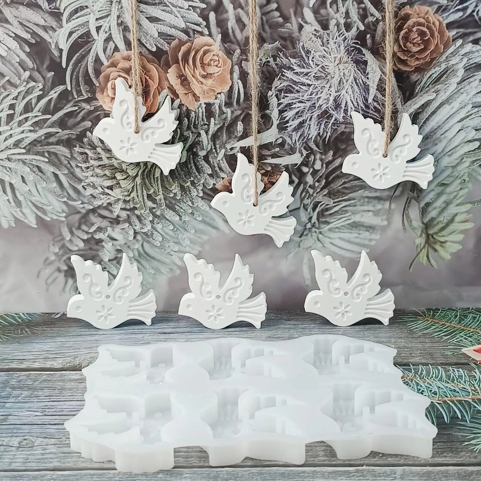 Silicone Bird Mold 6-Cavity