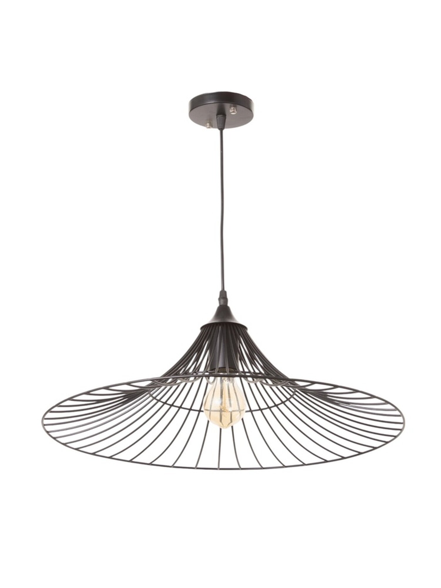 Светильник BayerLux Mila, E27, IP20, 40 Вт, черный, металл, 50x50x13 см