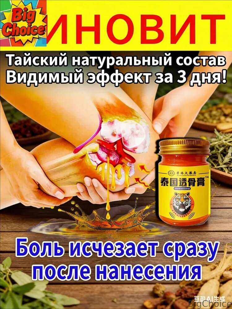 BigChoice-Тайский проникающий бальзам для суставов стойкий эффект